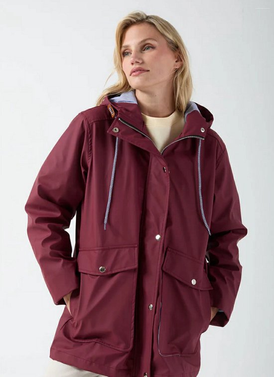 Regenjas dames - Donker rode Regenjas - Maat M | bol