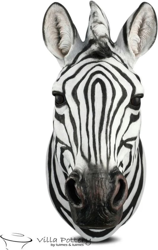 Zebra Hoofd 21x42x37 Wanddecoratie | bol