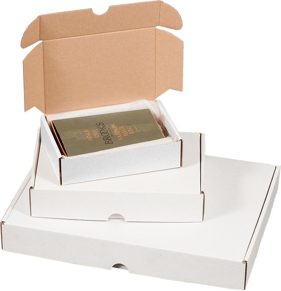 25 ecologische witte postdozen / verzenddozen formaat A6 16,5 x 11,5 x ...