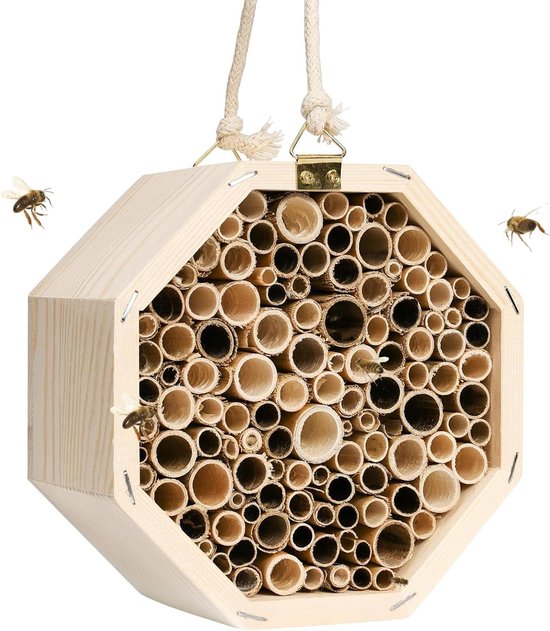 15 x 9 x 15 cm houten bijenhuis insectenhotel voor tuin en balkon ...