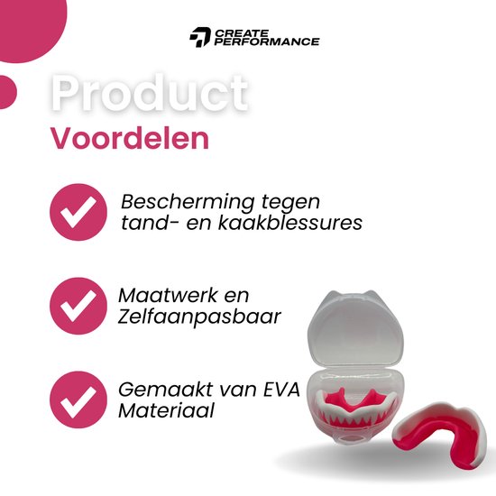 Create Performance Bitje Boksen - Roze - Kickboksen - Gebitsbeschermer ...