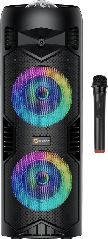 N-GEAR LGP5150 - Draadloze Bluetooth Party Speaker - Karaoke Set - 1 Microfoon -... | bol