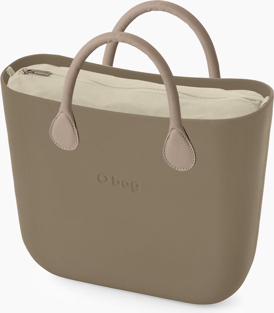 O bag mini BESTSELLER handtas in taupe, compleet met korte handvatten ...