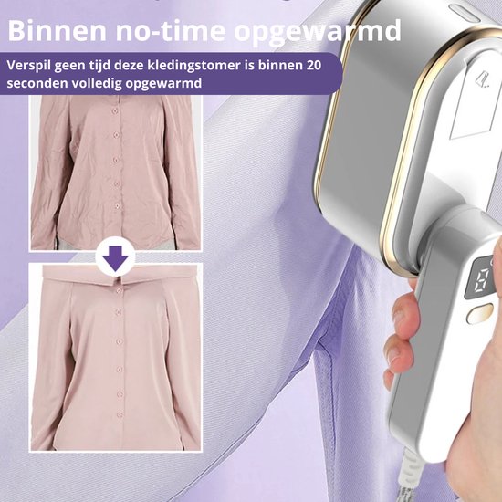 Modito Krachtige Kledingstomer - Handstomer - Stoomapparaat Kleding ...