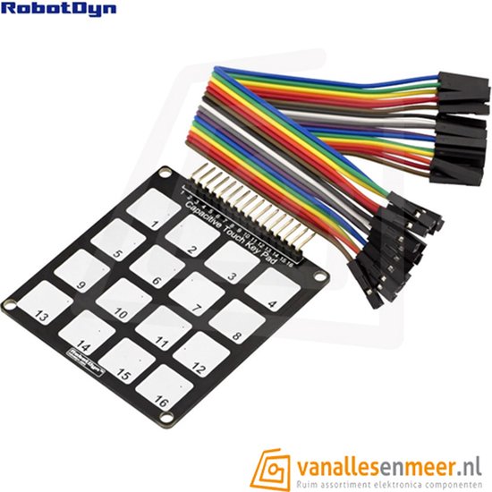 Capacitive Touch Key Pad. 16 keys 4x4 - geschikt voor Arduino | bol