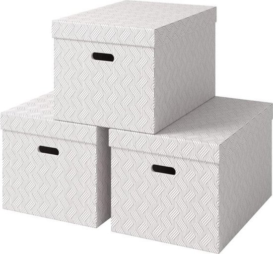 Karton Opbergdozen - 46L Capaciteit - 100% Gerecycled Materiaal - Set ...