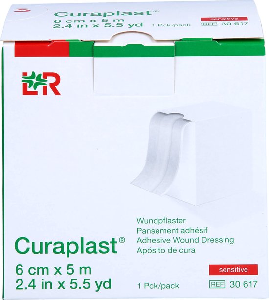 Curaplast Sensitive wondpleister 5m x 6cm 1 Rol | bol