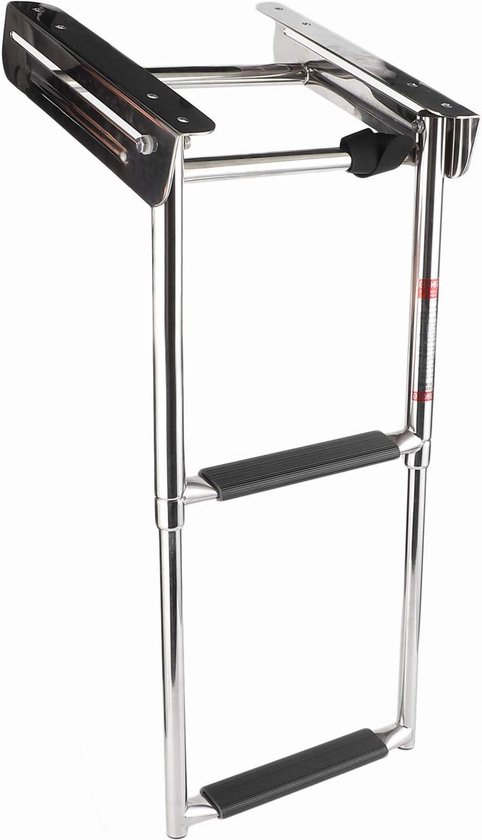 Telescopische 2-traps Bootzwemplatform Trap RVS - Vaste Touwdokladders ...
