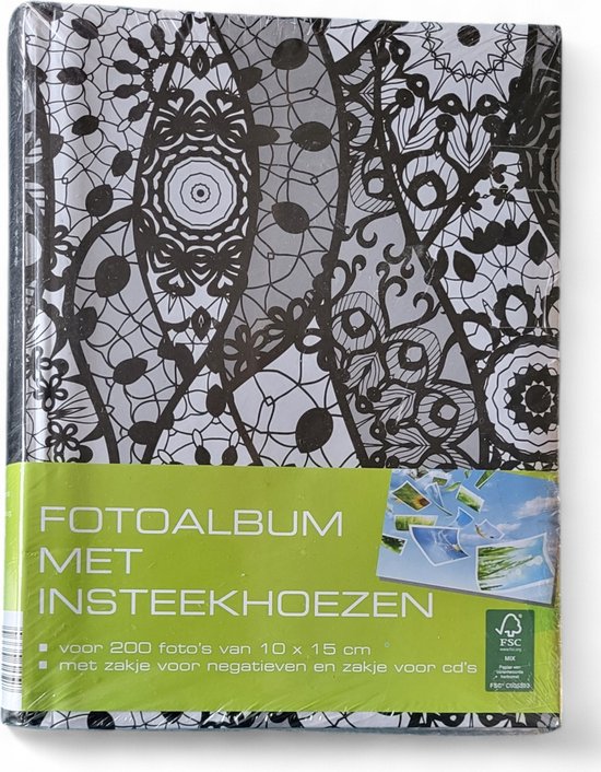Fotoalbum met Insteekhoezen Zwart | bol