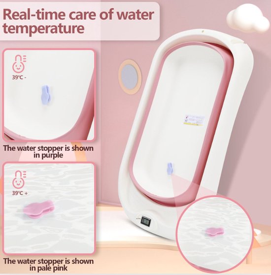 Baby bad Opvouwbaar - 50L 83x46x21cm Babybadje - Inklapbaar bad - Anti ...