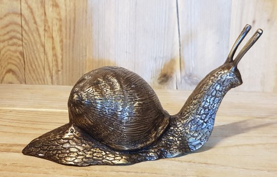 BRONZEN SLAK / bronzen beeld / BRONS / TUINBEELD | bol