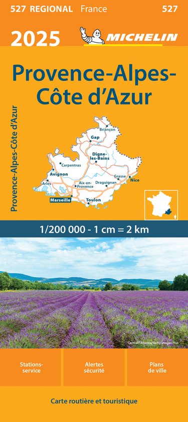 Regionale kaarten Michelin - Michelin 527 Provence, Cote-d'Azur 2025 ...