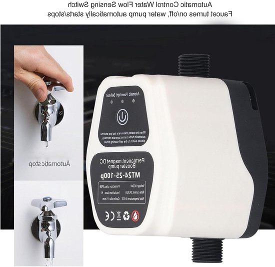 Waterdruk Boosterpomp 25L Smart Sensing 100-240V voor Thuis (EU-stekker ...