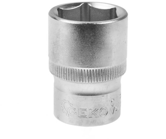 GEKO Dopsleutel 16 mm - 6-punts - Chroom Vanadium - 1/2 inch aansluiting | bol