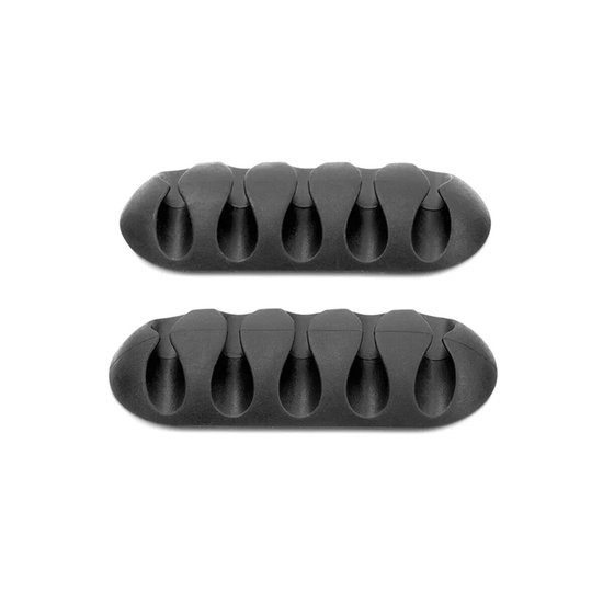 Kabelgeleiders Zelfklevend - 2-delig - 6mm - Zwart | bol