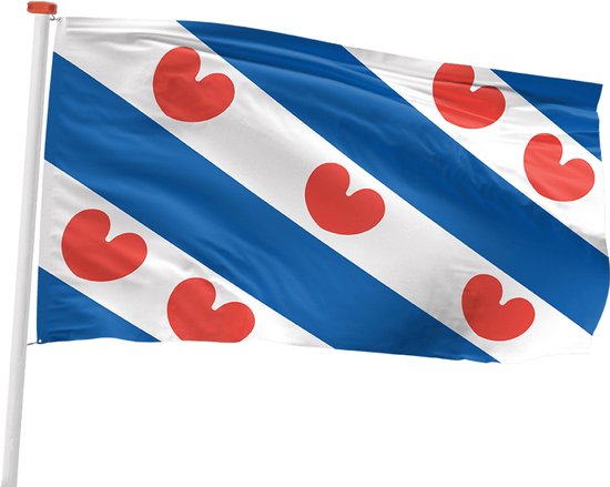 Friese Vlag Friesland - 100 x 150 cm - Vlag voor vlaggenstok - Premium ...