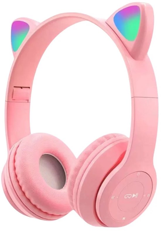 Collox Koptelefoon met kattenoortjes - Voor kinderen - Kleurrijk - Met ...