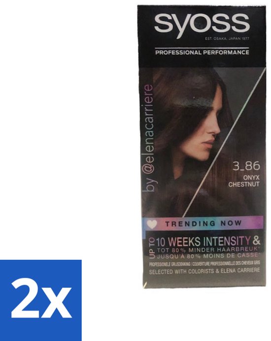 Syoss - Haarverf - 3-8 Donker Goudbruin - 1 Haarkleuring - Voordeelverpakking - 2 stuks | bol