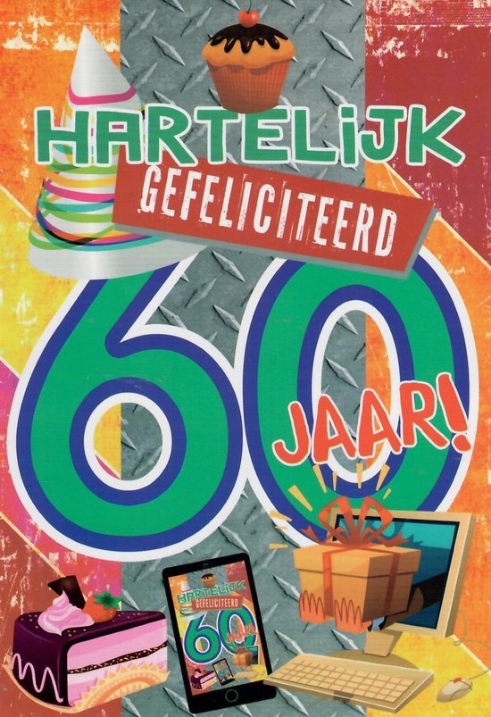 Wenskaart | 10 stuks | Hartelijk gefeliciteerd 60 jaar | bol