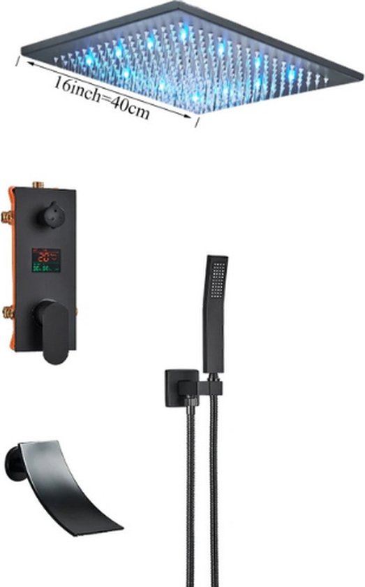 Regendouche Set - Plafond Inbouw - Verborgen Installatie - Waterval ...