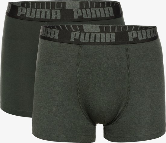Puma - Basic Boxer 2-Pack - Ondergoed - S - Groen | bol