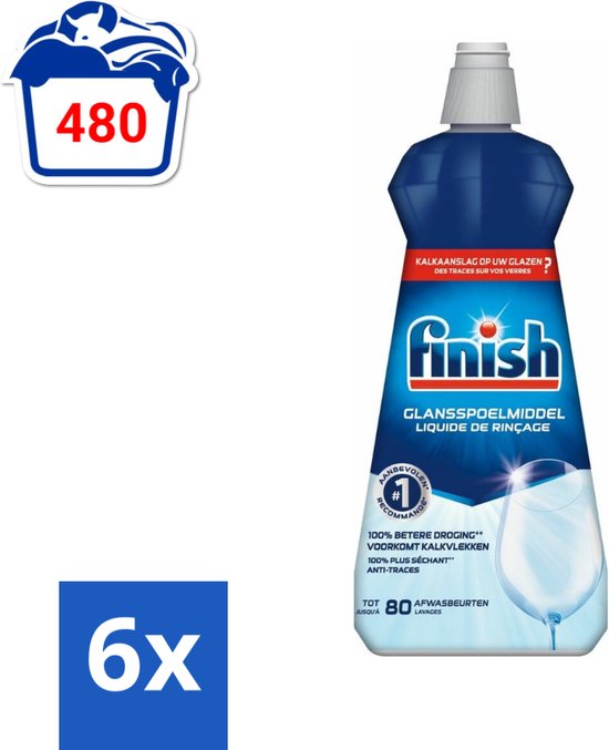 Finish - Glansspoelmiddel - Regular - Anti-Kalk - Tot 80 Afwasbeurten - 400ml -... | bol