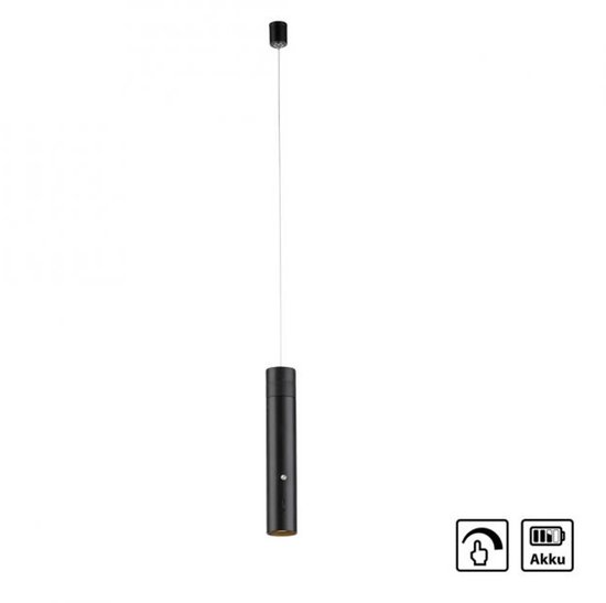 Oplaadbare Hanglamp Attach Zwart incl. Dimmer USB-C Magneet Ø 4cm | bol