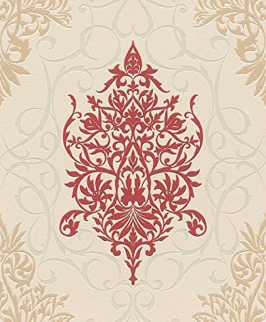 Rood barok behang rasch 796155 | bol