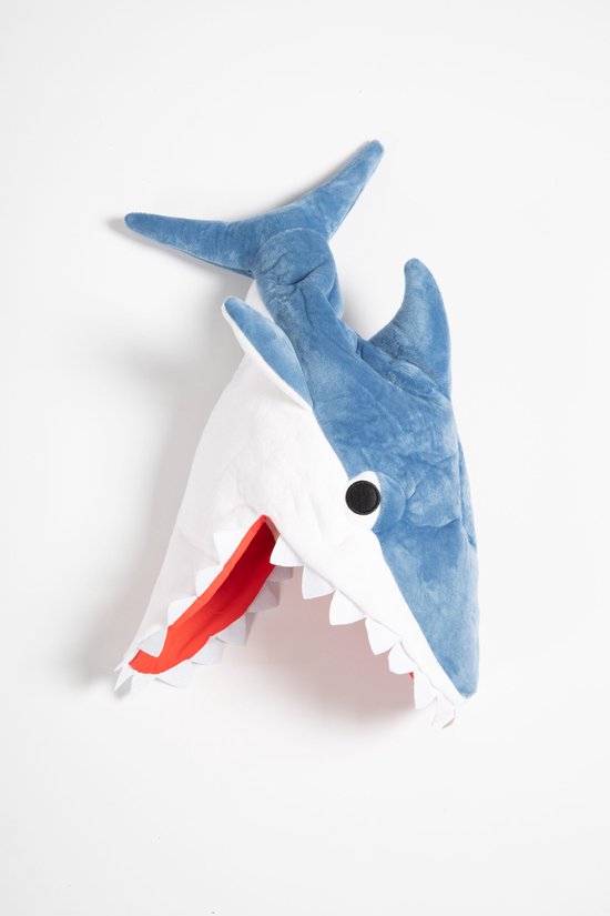 KIMU Haai Muts Blauw - Shark Gegeten Hoofd Pet - Hoed Grappig Zee ...