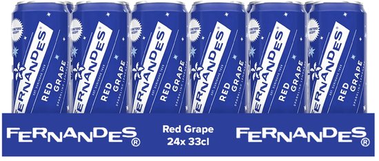 Fernandes Red Grape Blikjes Tray 24 Stuks 33cl | bol