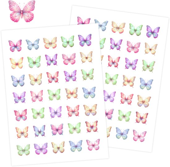 Vlinder Stickers - 2 Stickervellen - Stickers Vlinders - Vlinders ...