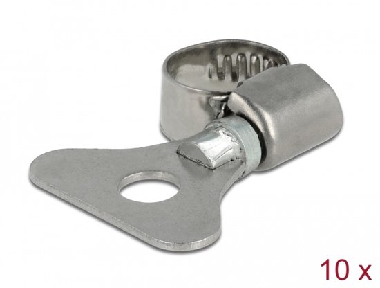 Delock Butterfly Hose Clamp 8 - 12 mm 10 pieces metal | bol