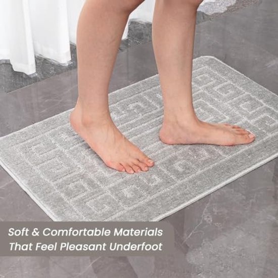 Selbro ® Anti-slip badmat in Griekse stijl - Set van 2 badmatten ...