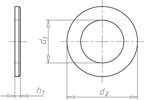 Wurth - ISO 7090 staal 200 HV thermisch verzinkt - Platte ring ...