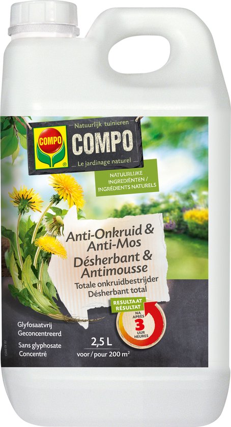 COMPO Anti-Onkruid & Anti-Mos totaal - natuurlijke ingrediënten ...