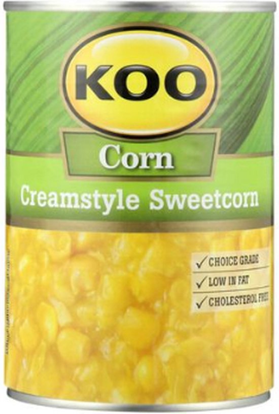KOO Creamstyle Sweetcorn – South Africa - 415g- (Zuid-Afrika ...
