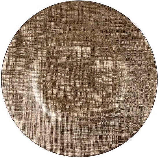 Platt tallrik Gouden Glas (21 x 2 x 21 cm) | bol