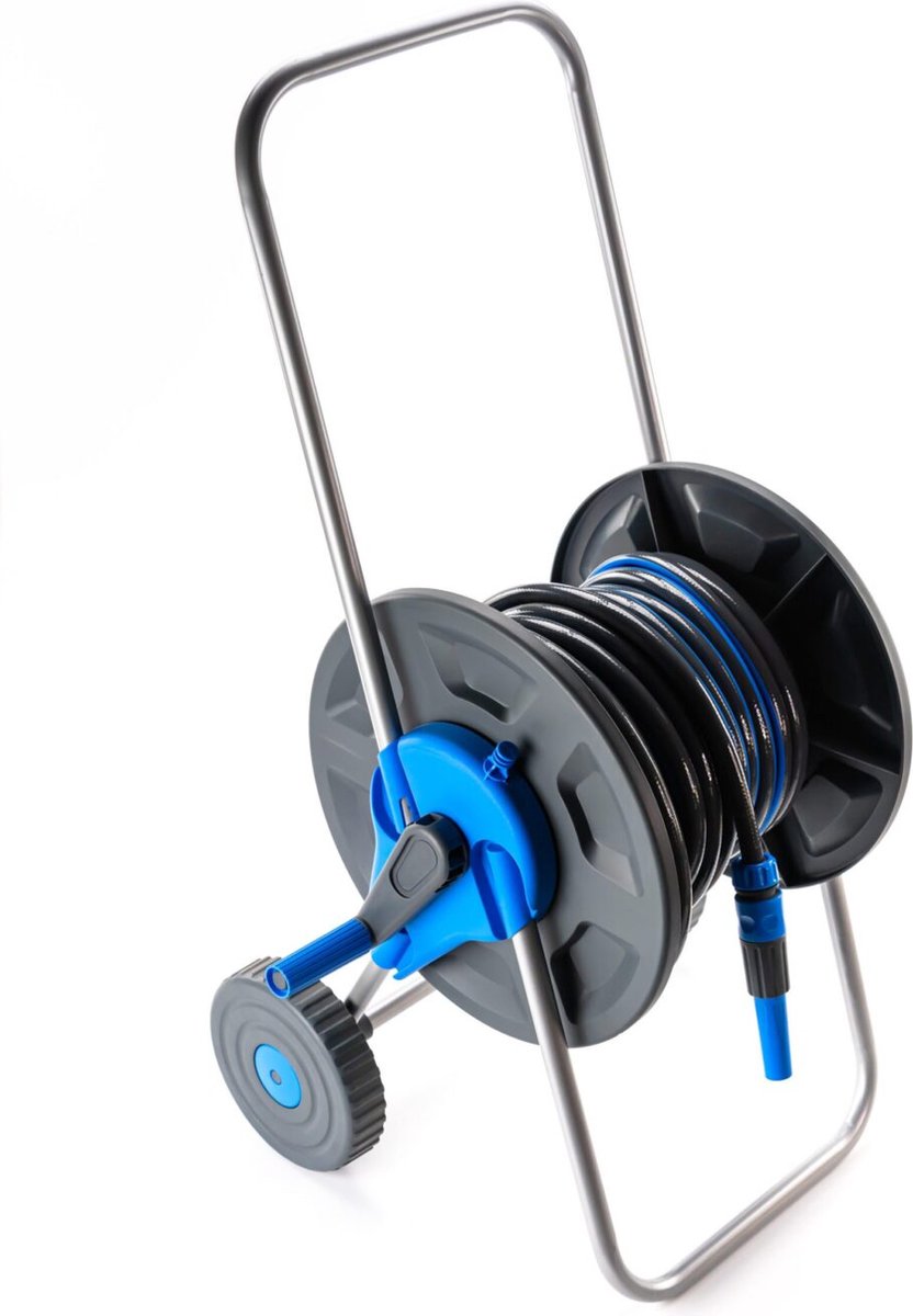 SUAN Haspel - Haspel tuinslang - Compleet - 15m - Op wielen - Blauw ...