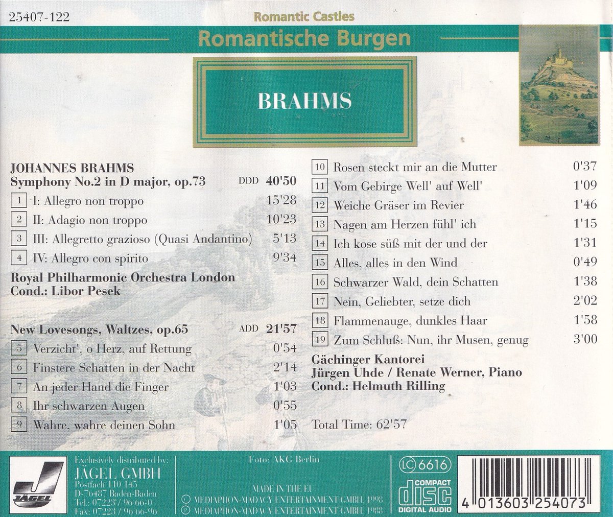 Symphony no. 2 in D major Op. 73, New Lovesongs and Waltzes Op. 65 - Johannes Brahms,... | bol.com