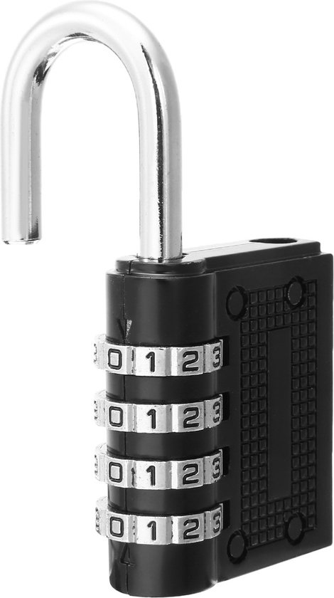 Hangslotje met 4 Cijfercode – 4 Cijfers – 8*4 cm – Blauw – Voor Kluisje ...
