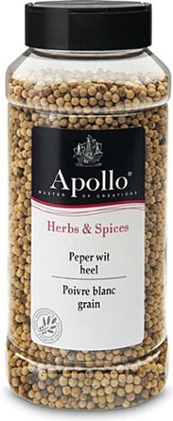 Apollo Witte peper heel, bus 500 gr x 6 | bol