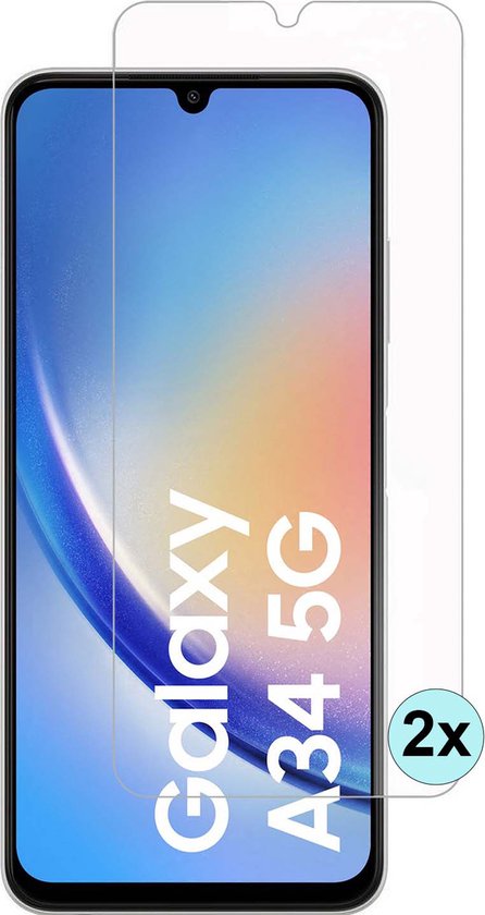 Samsung Galaxy A34 screenprotector gehard glas tempered glass - 2 STUKS | bol.com