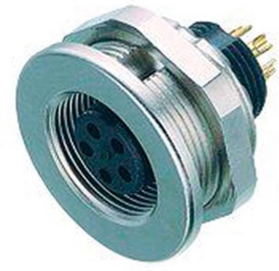 Ronde kabelconnector Chassis Female 5 Contacten, 1A, 125V, IP67, Binder ...