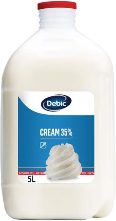 Debic Slagroom met suiker 5L can | bol
