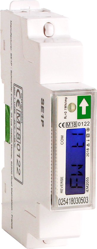 kWh-meter - Modbus - 1P+N - In=45A - MID - iEM2000 Energiemeter - Acti9 ...
