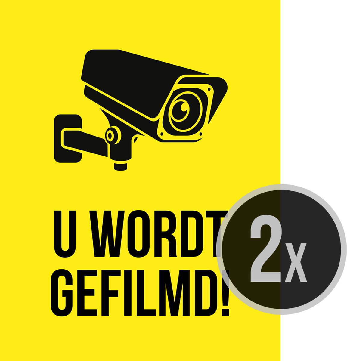 Pictogram/ bord | "U wordt gefilmd!" | 19 x 25 cm | CCTV | Beveiliging ...