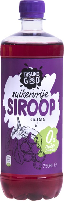 Tasting Good Limonadesiroop cassis suikervrij 6x750 ml flessen | bol