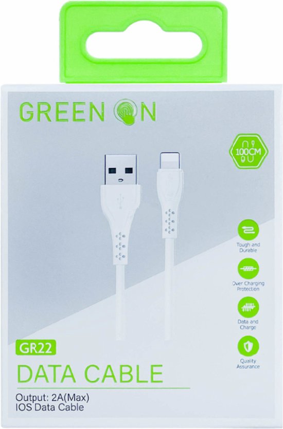 Oplaadkabel - USB-C - Aansluitingen - 1 meter - Green On | bol