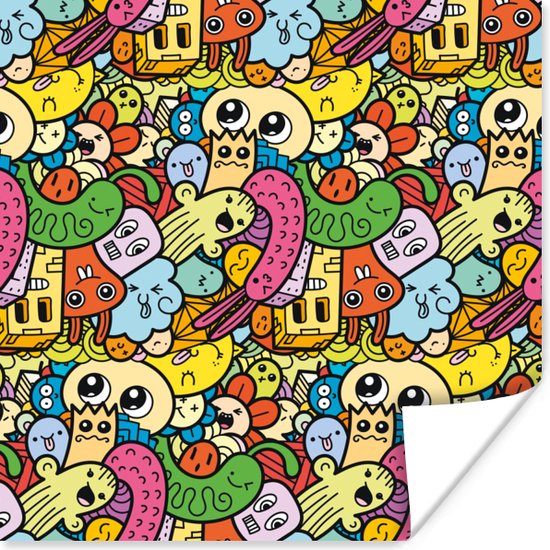 Poster Kinderen - Patronen - Regenboog - Design - Meiden - Jongens ...