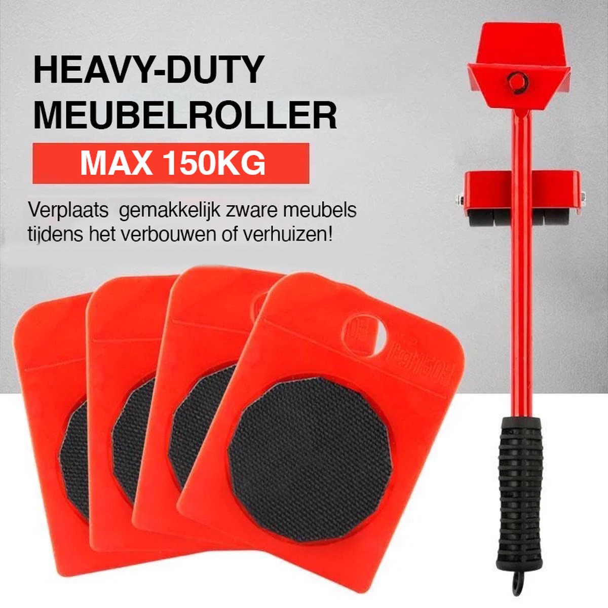 Premium Meubelroller Set Vierkant - Transporthulp - Meubeltransporter ...
